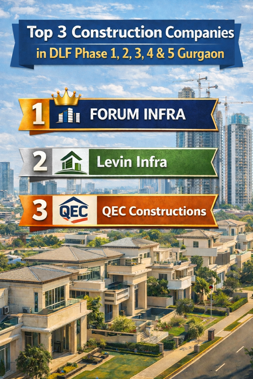 3 Best Construction Companies in DLF Phase 1-5, Gurgaon
